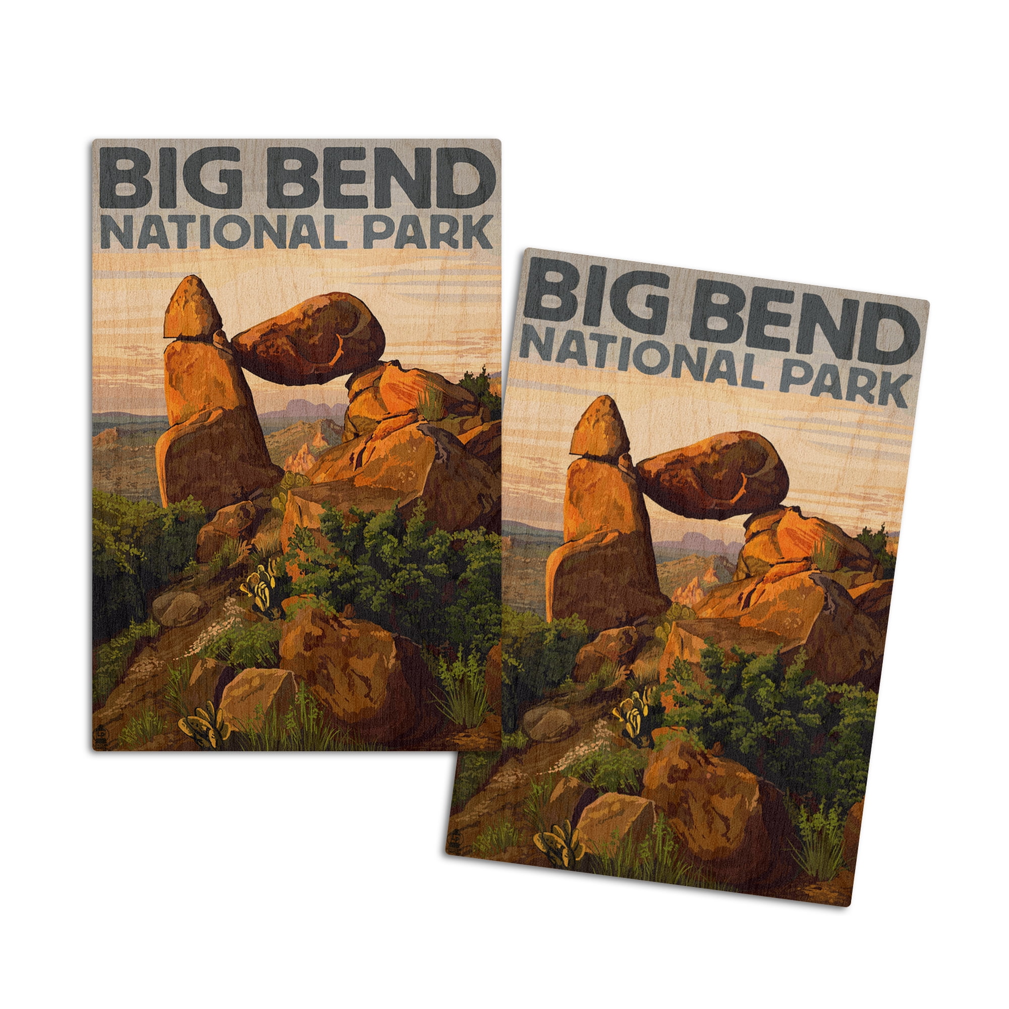 Big Bend National Park, Texas, Rock Formation (4x6 Birch Wood Postcards ...