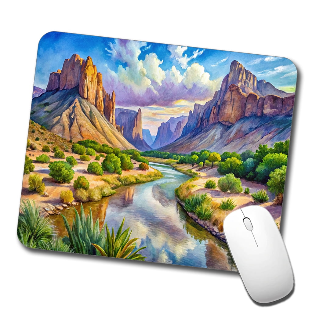 Big Bend National Park Texas Watercolor Style Mouse Pad Low Profile ...