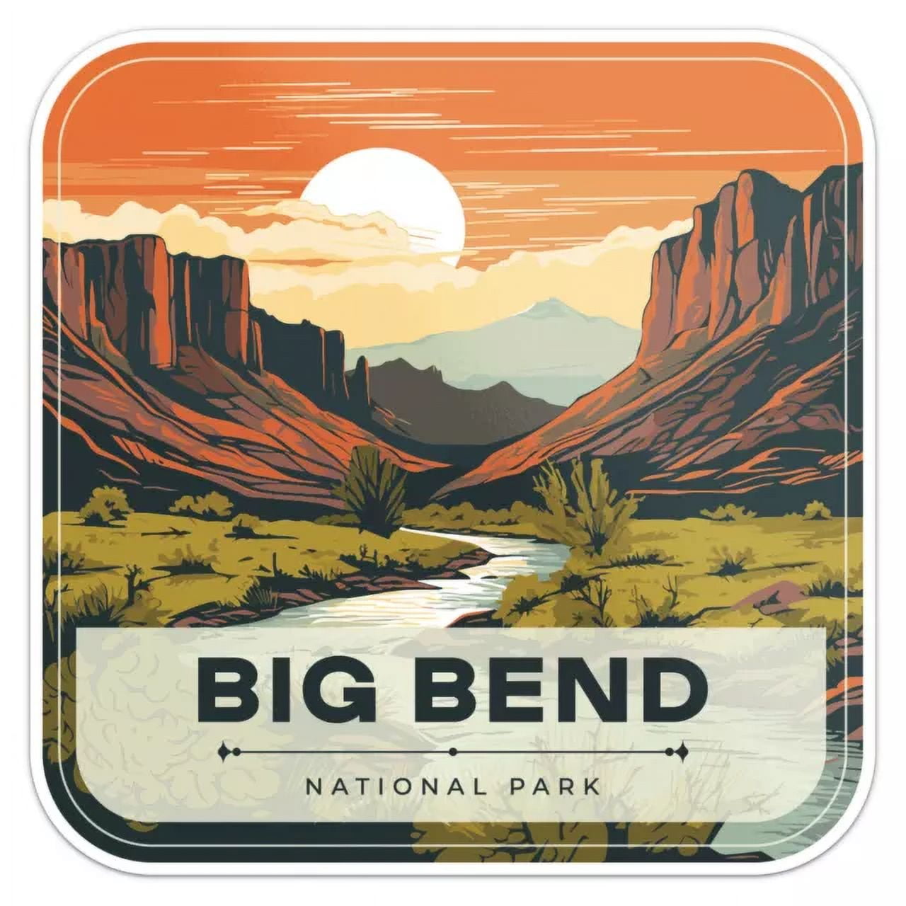 Big Bend National Park Usa Decal Sticker Phone Decal Water Bottle ...
