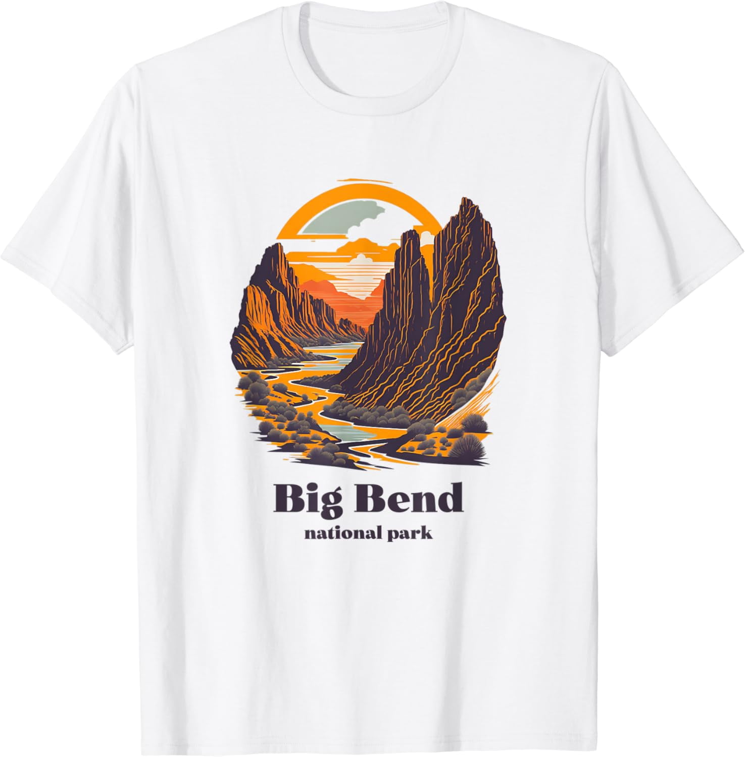 Big Bend Texas Cool Vintage Style T Shirt - Walmart.com