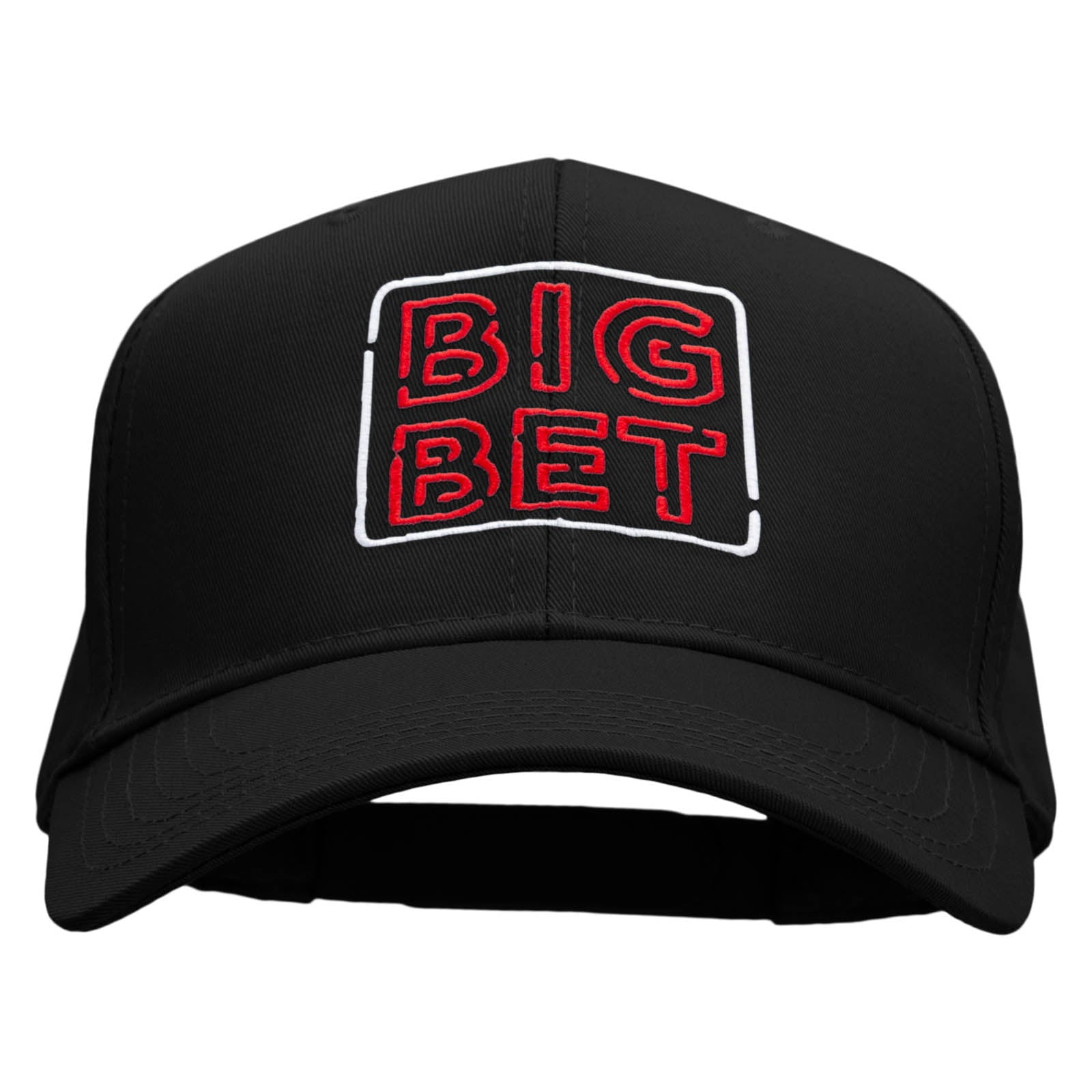 Big Bet Embroidered Six Panels Pro Style Cap - Black OSFM - Walmart.com