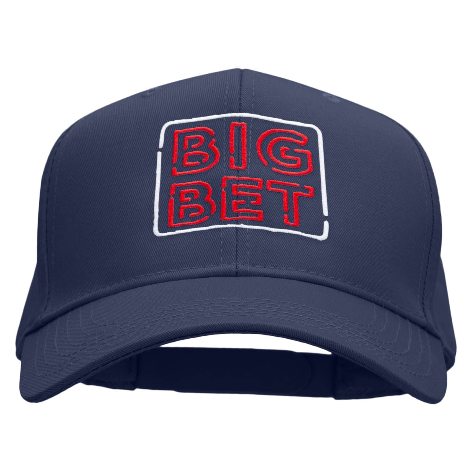 Big Bet Embroidered Six Panels Pro Style Cap - Navy OSFM - Walmart.com