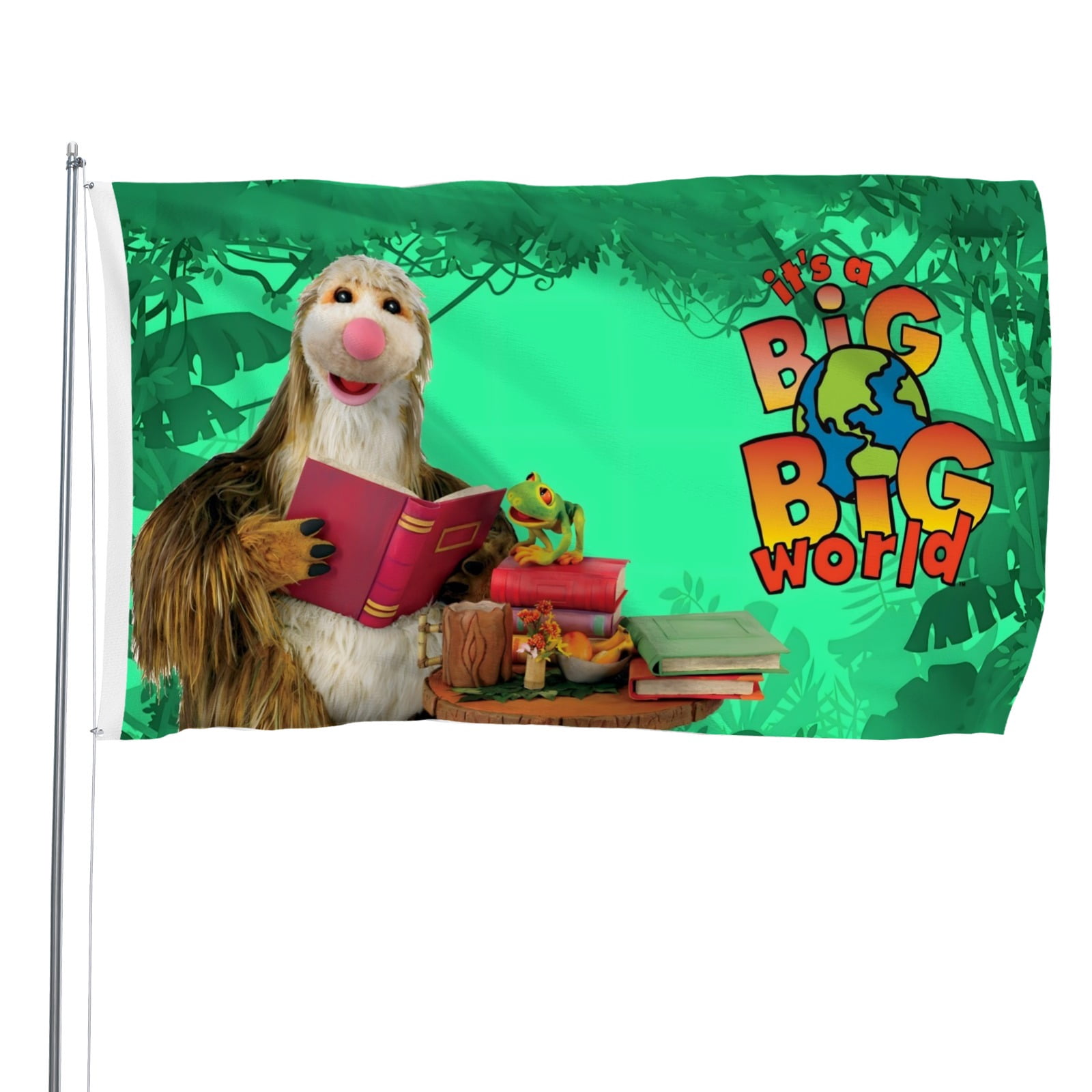 It's a Big Big World-themed Printed Flag Perfect gift for fans, friends ...