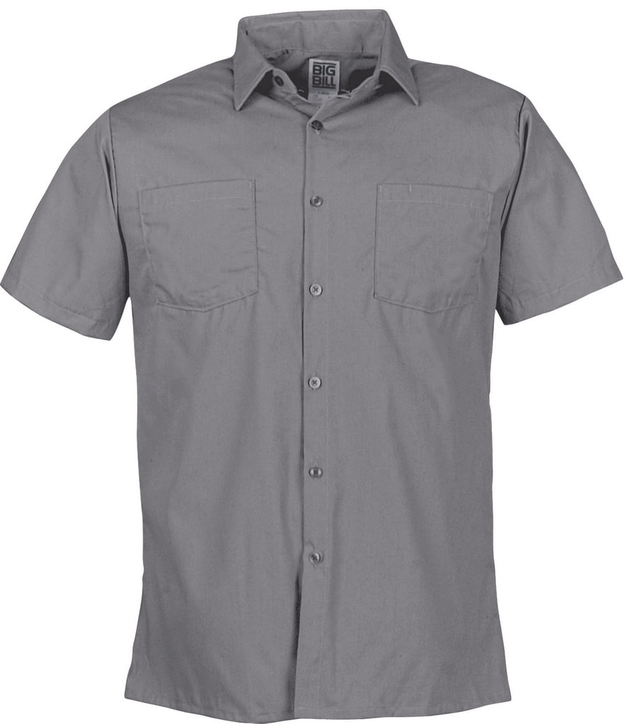 Big Bill 130 Lightweight Poplin Short-Sleeve Industrial Work Shirt ...
