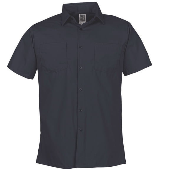 Big Bill 130 Lightweight Poplin Short-Sleeve Industrial Work Shirt-Navy ...