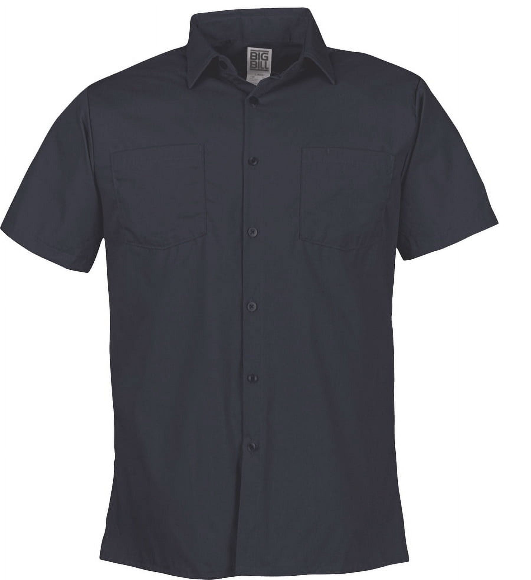 Big Bill 130 Lightweight Poplin Short-Sleeve Industrial Work Shirt-Navy ...