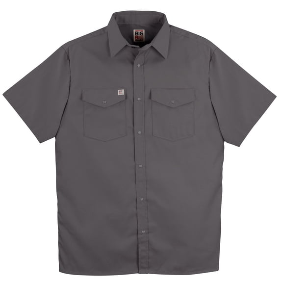 Big Bill 237 Premium Short-Sleeve Snap Front Work Shirt-Charcoal ...