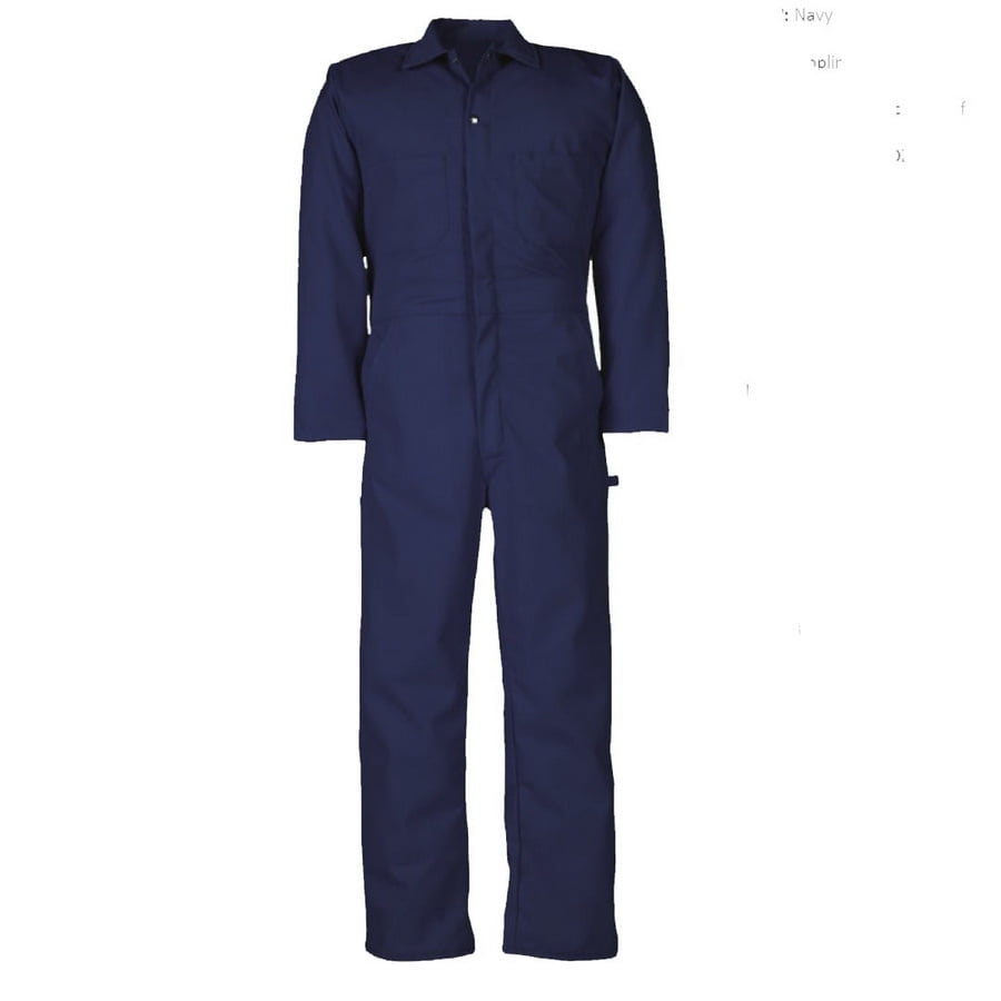 Big Bill 407 Poplin Long Sleeve Coverall-Navy-Tall-XL - Walmart.com