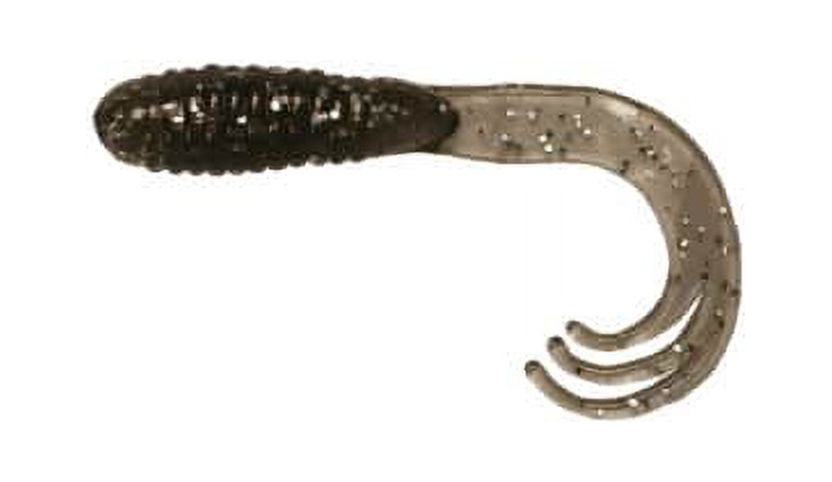 Big Bite Baits 2 inch Triple Tip Grub 10 pack (Smoke Silver MF ...
