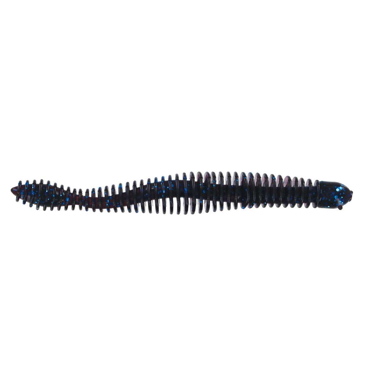 Big Bite Baits Coontail Worm - 4.75 inch, Pack of 7 - Blue Fleck ...