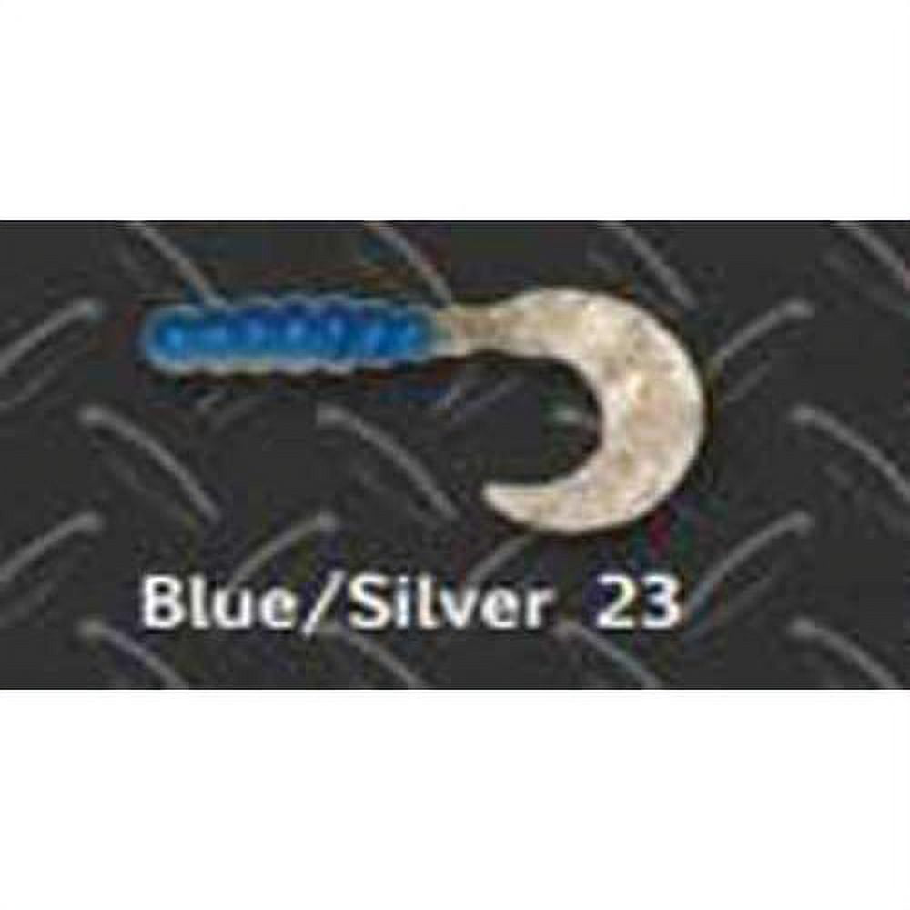 Big Bite Baits FG2-23 Fat Grub Curl Tail 2", Blue And Silver 10 Per ...
