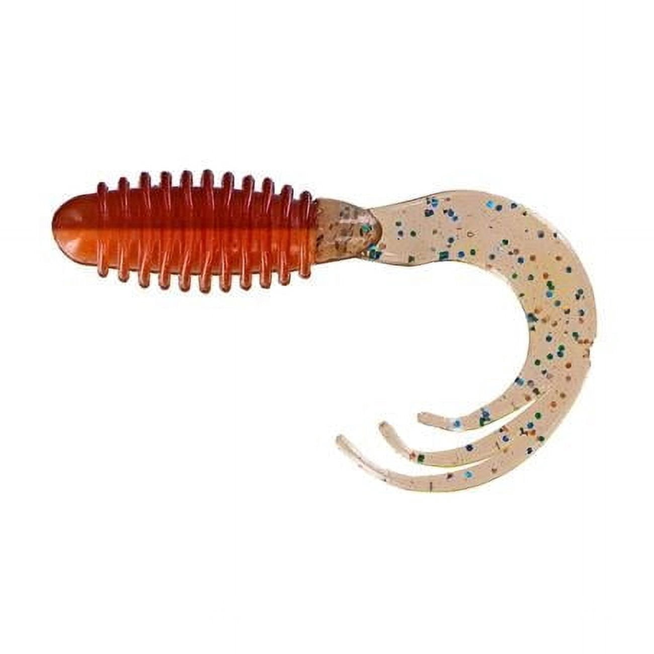 Big Bite Baits RTTG224 2 in. Ring Triptip Grub Fishing Lure, Brown ...