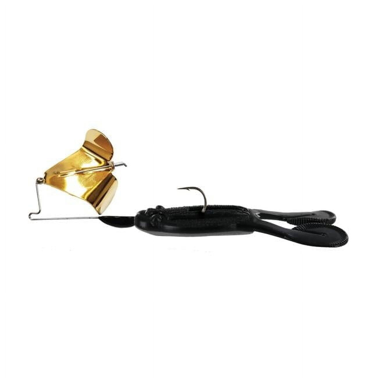 Big Bite Baits STBUZZ38-03 0.375 oz Gold Blade & Black Toad Tour Toad ...