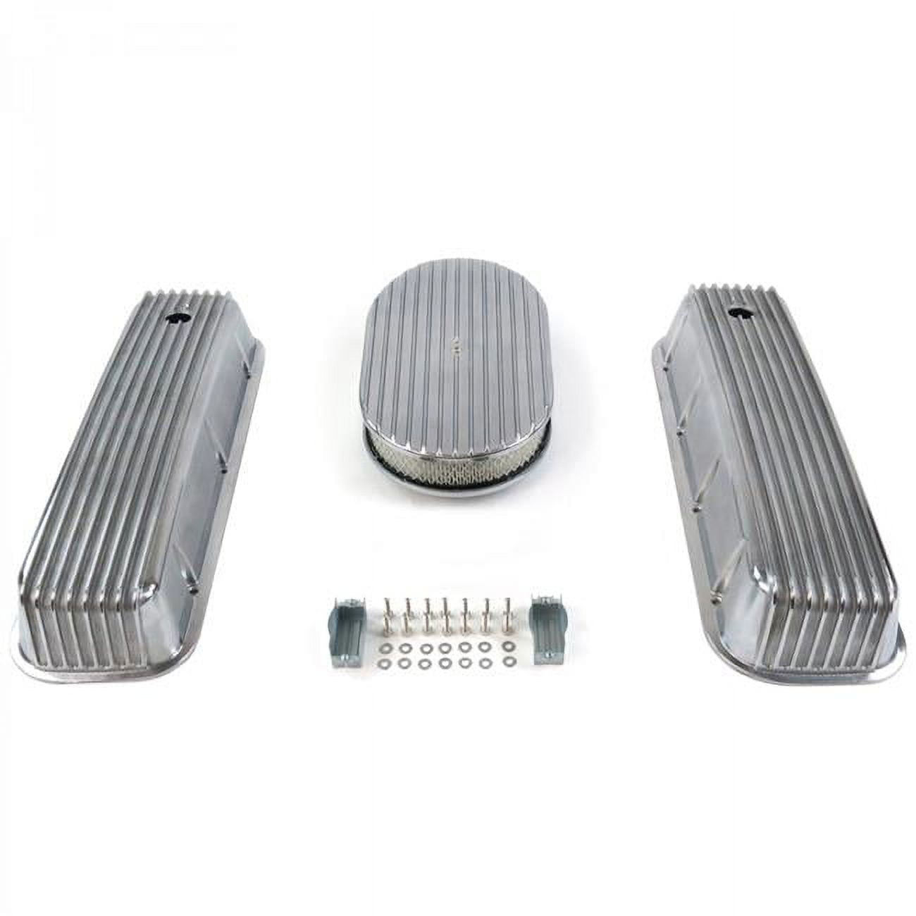 Big Block Chevy 15 in. Full Oval & Finned Engine Dress Up kit with ...