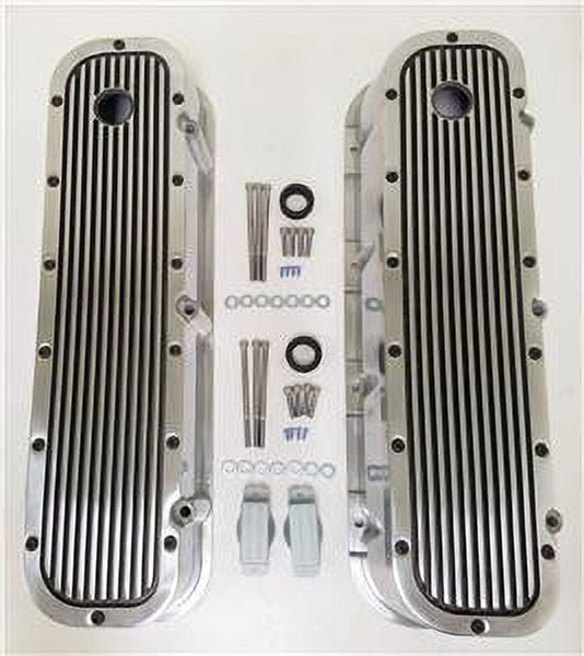 Big Block Chevy Black & Polished Aluminum Tall Finned Retro Valve ...