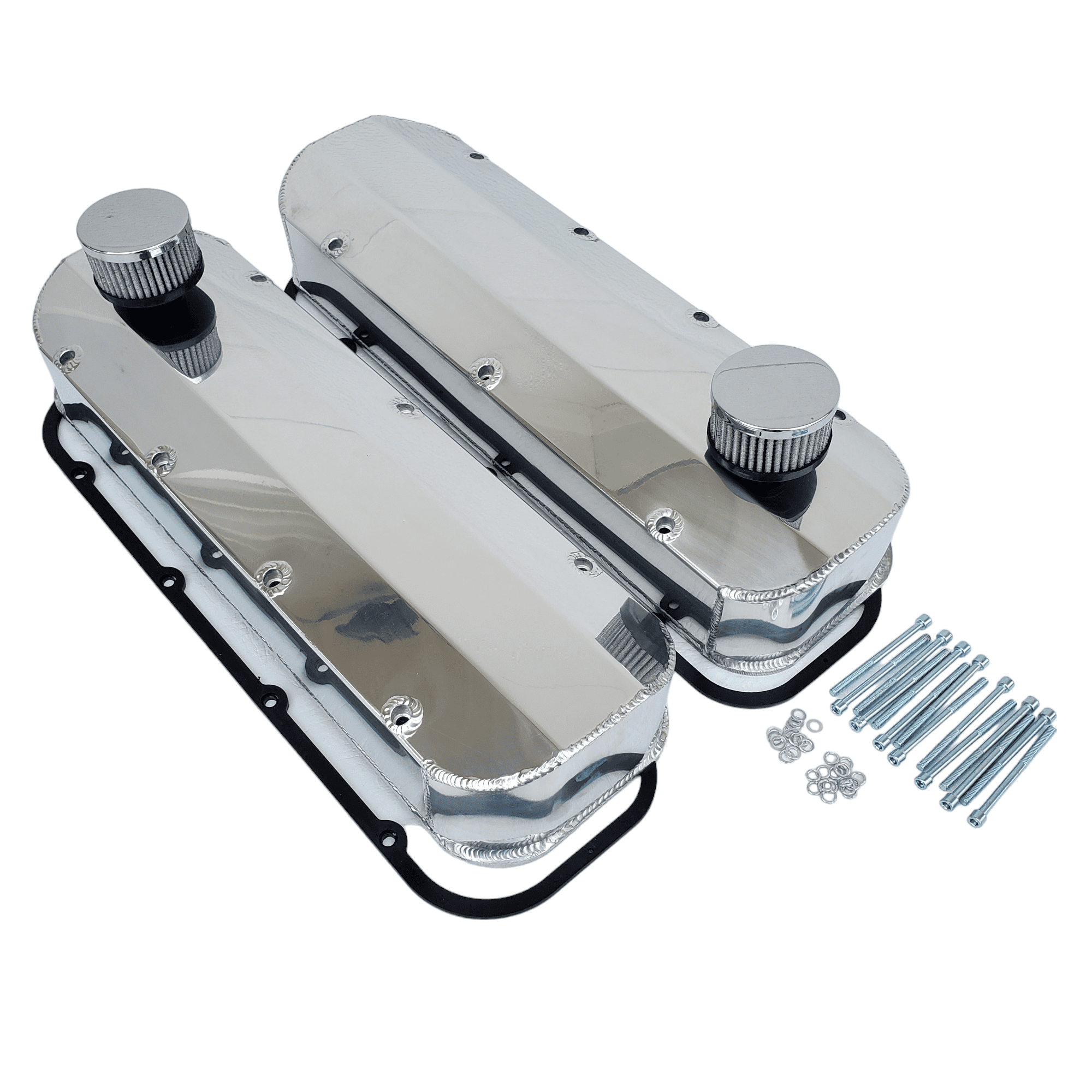 Big Block Chevy Polished Aluminum Fabricated Valve Covers With Gaskets ...