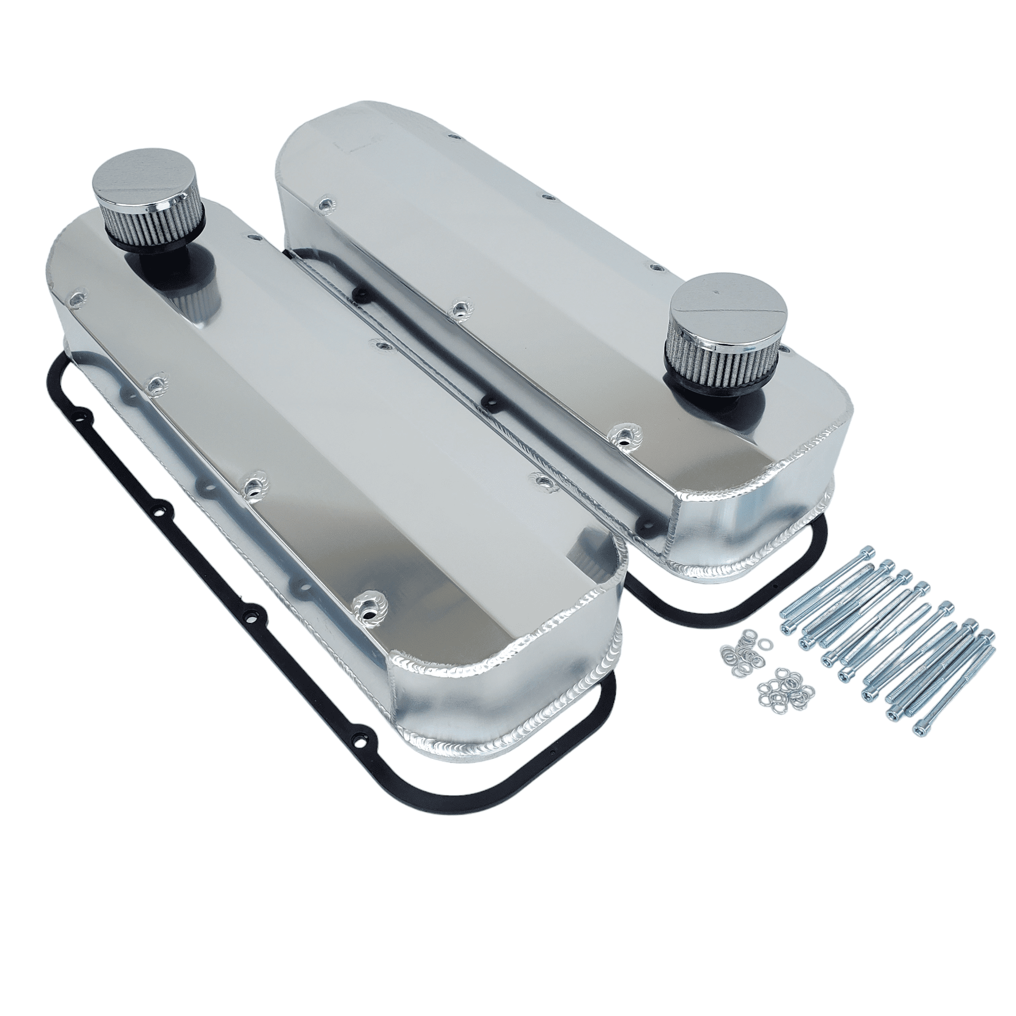 Big Block Chevy Satin Anodized Aluminum Fabricated Valve Covers With ...