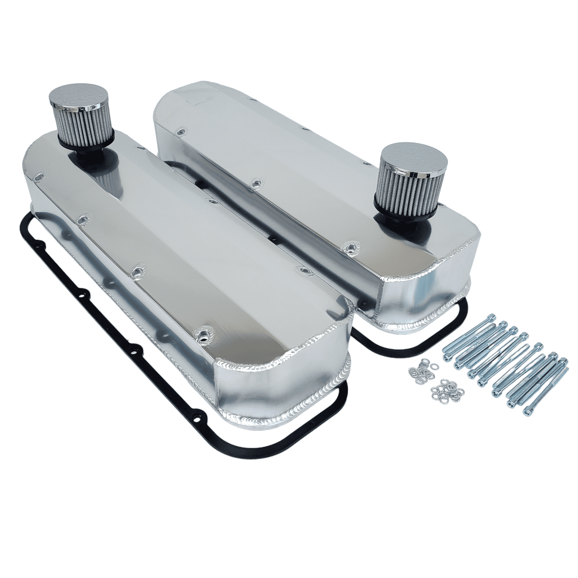 Big Block Chevy Satin Anodized Aluminum Fabricated Valve Covers With ...