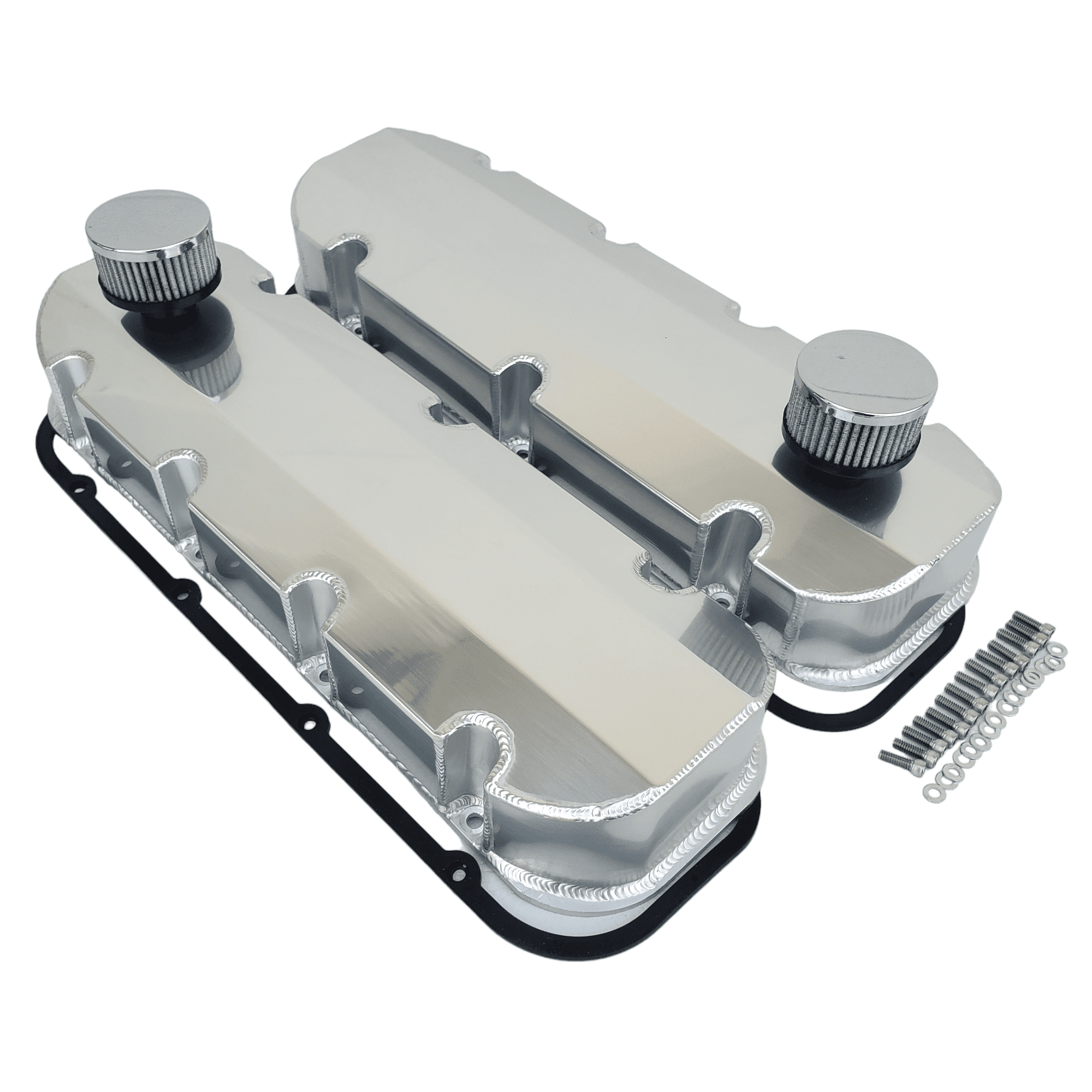 Big Block Chevy Satin Anodized Aluminum Fabricated Valve Covers With ...