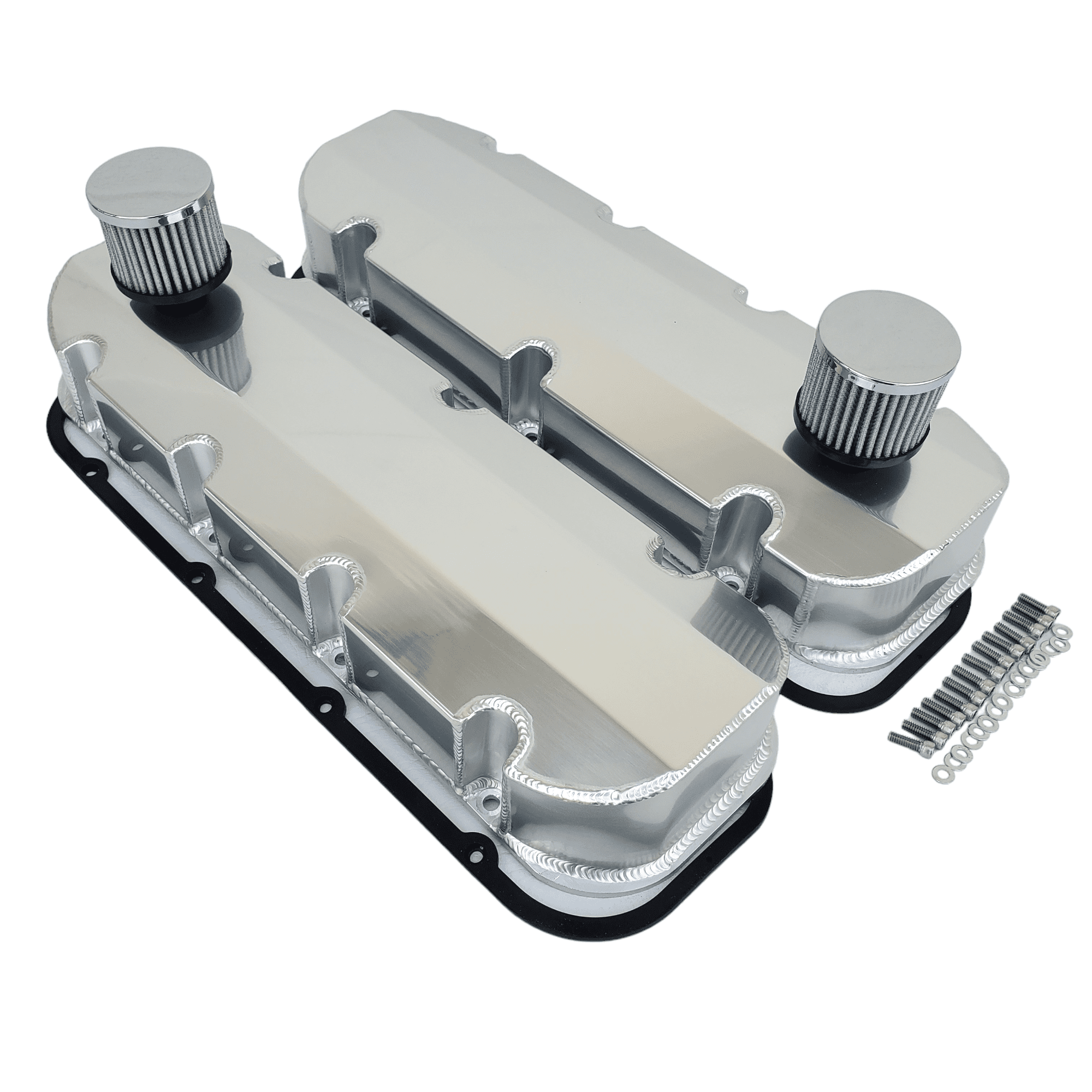 Big Block Chevy Satin Anodized Aluminum Fabricated Valve Covers With ...