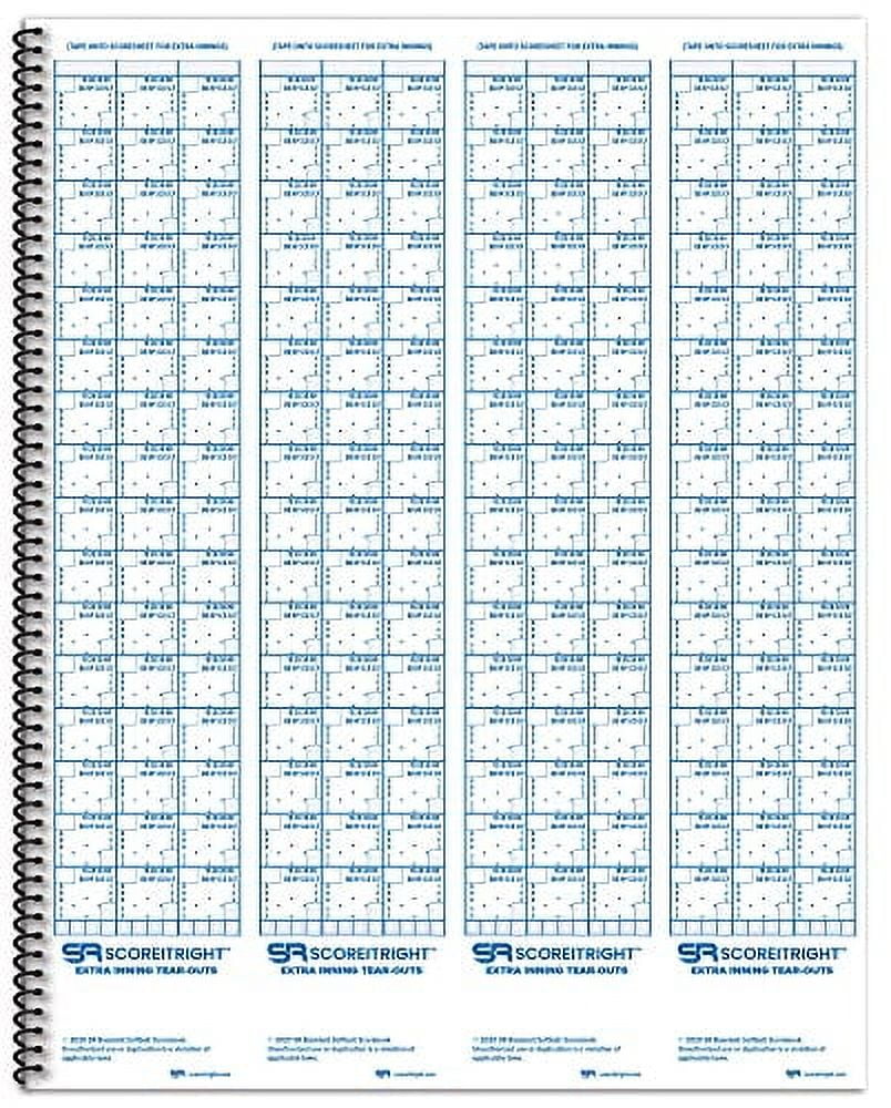 Big Blue Baseball/Softball Scorebook – Premium Score Keeping Book – 16 ...