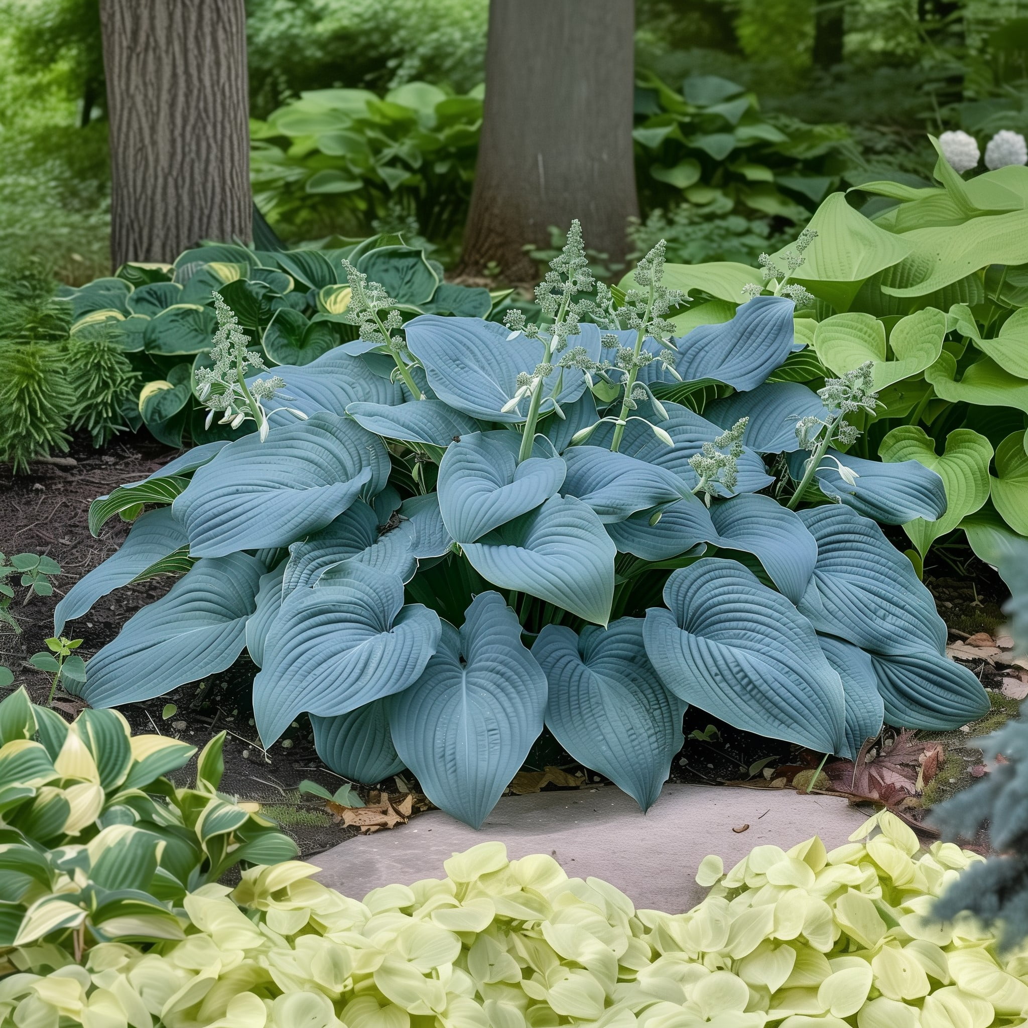 Big Blue Bressingham Hosta - 3 Bare Roots - Hardy and Shade Tolerant ...