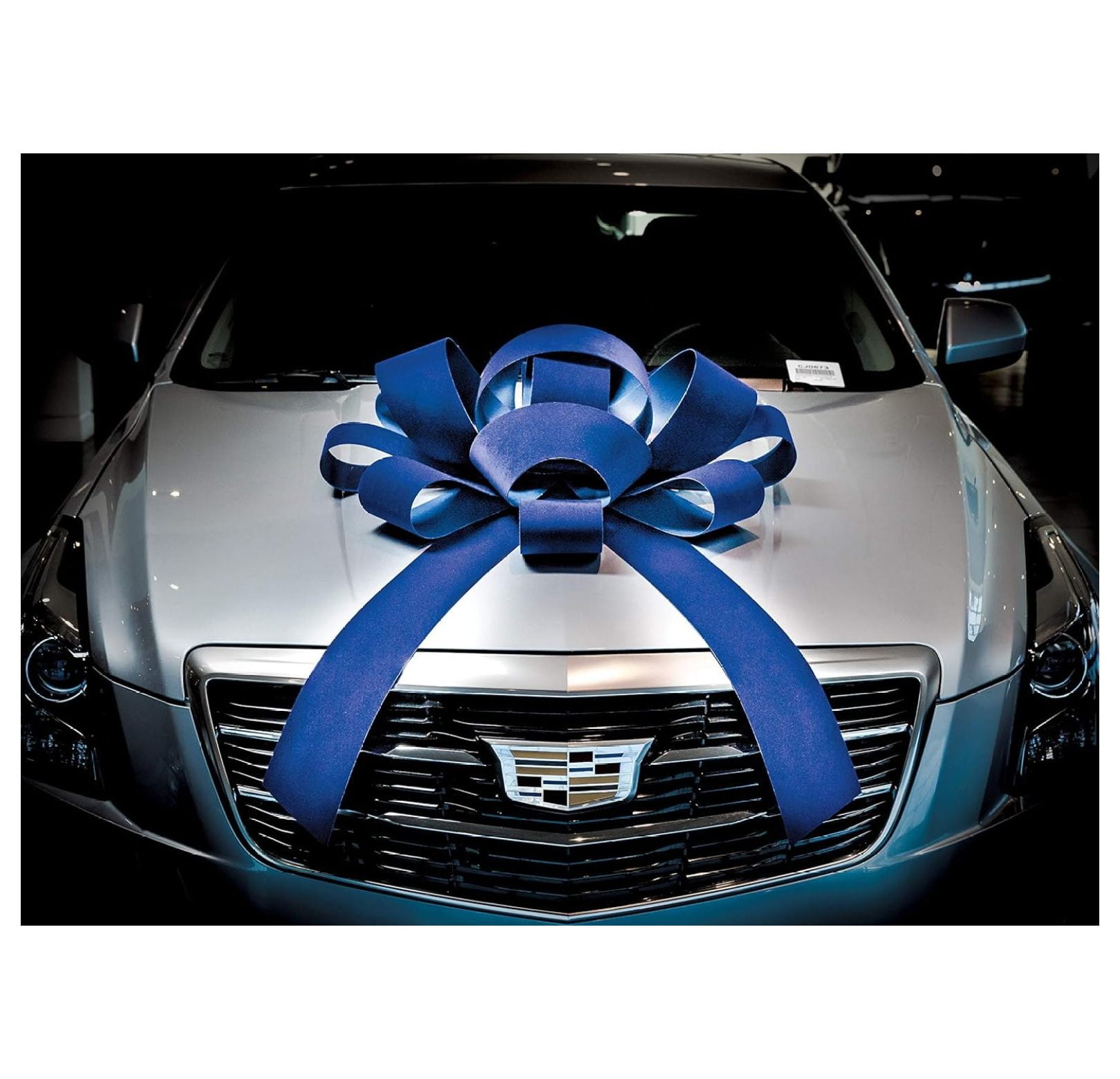 Big Blue Car Bow, Giant 30" Bow, Non Scratch Magnet, Weather Resistant ...