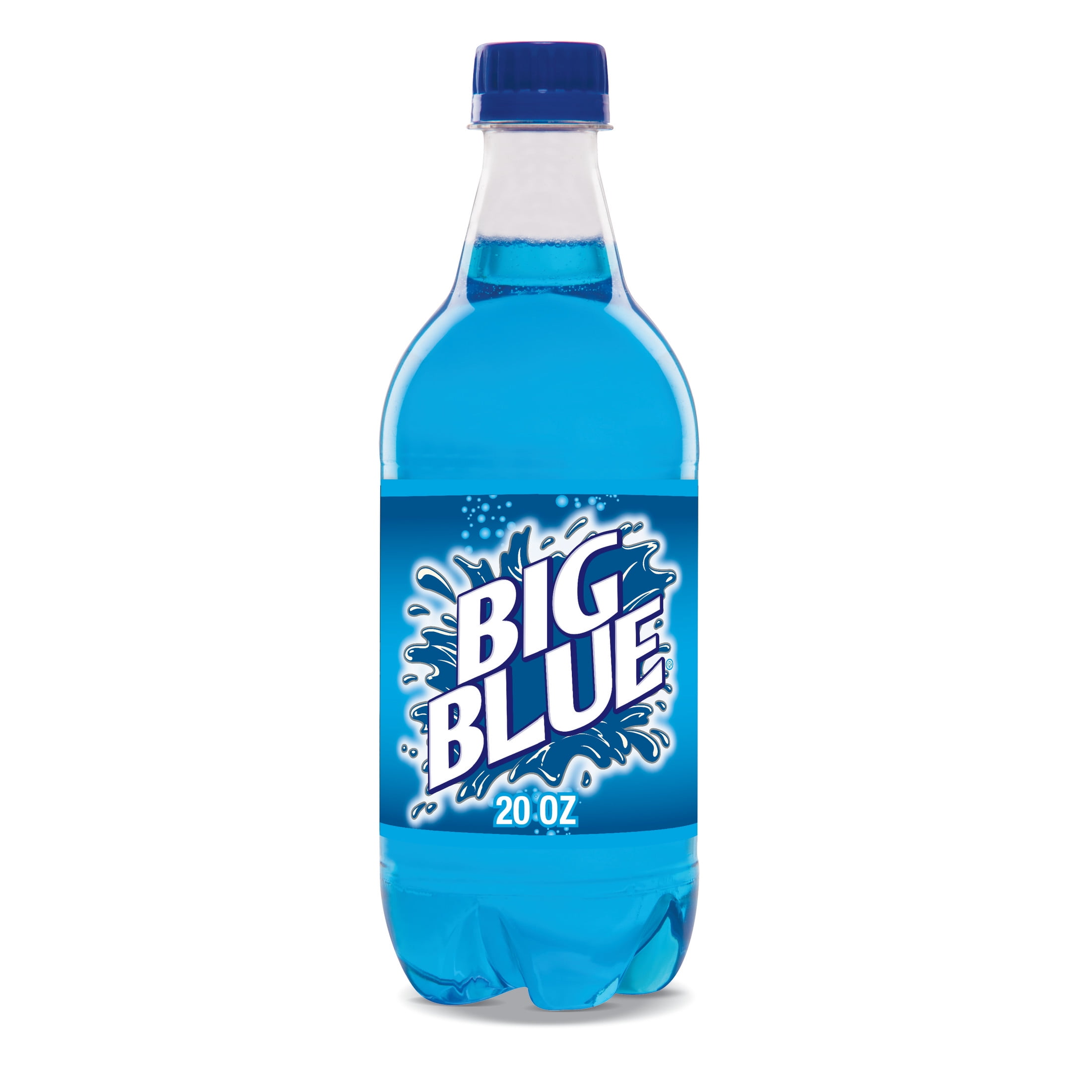Bigblue Big Blue Soda Pop, 20 fl oz Bottle, Low Sodium, Carbonated, BBQ ...