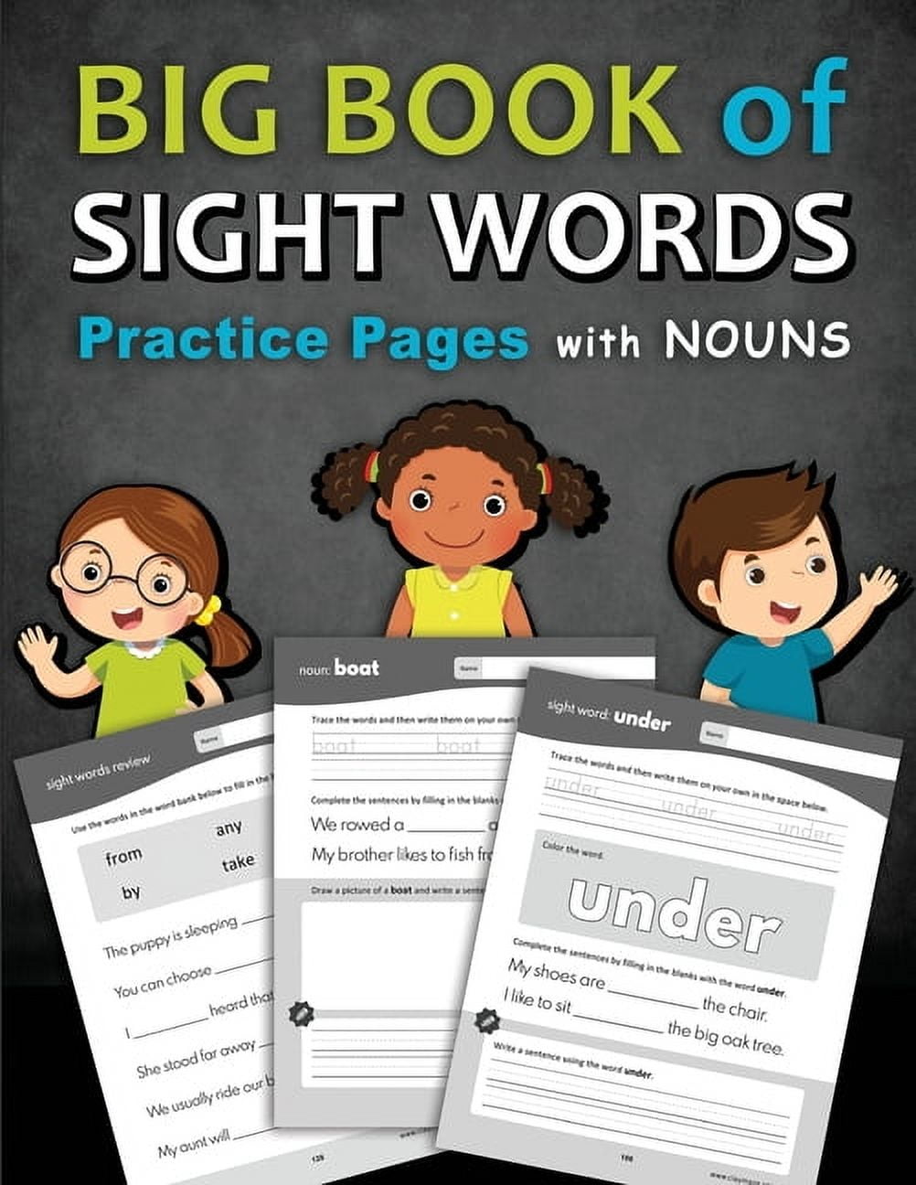 Big Book of Sight Words Practice Pages with Nouns: A Workbook Designed ...