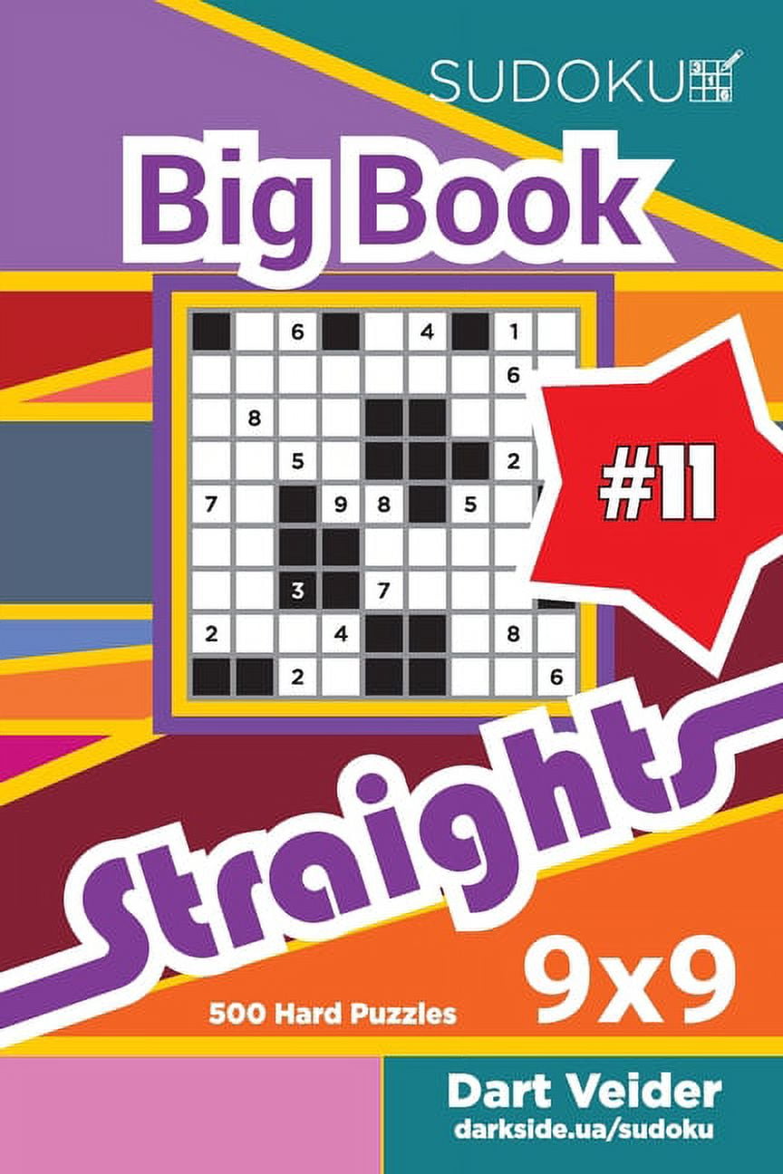 Big Book Straights: Sudoku Big Book Straights - 500 Hard Puzzles 9x9 ...
