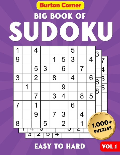 Big Book of Sudoku Easy To Hard: 1,000+ Puzzles Book with Solutions for ...
