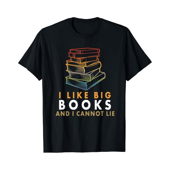 Big Books Book Lover Reading Design T-Shirt - Walmart.com