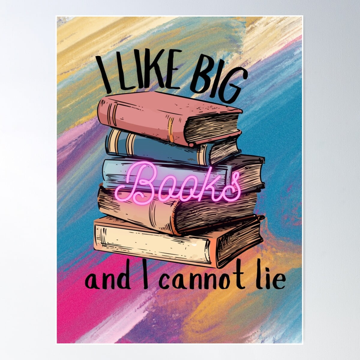 Big Books Poster Wall Art, Modern Wall Decor For Living Room Bedroom ...