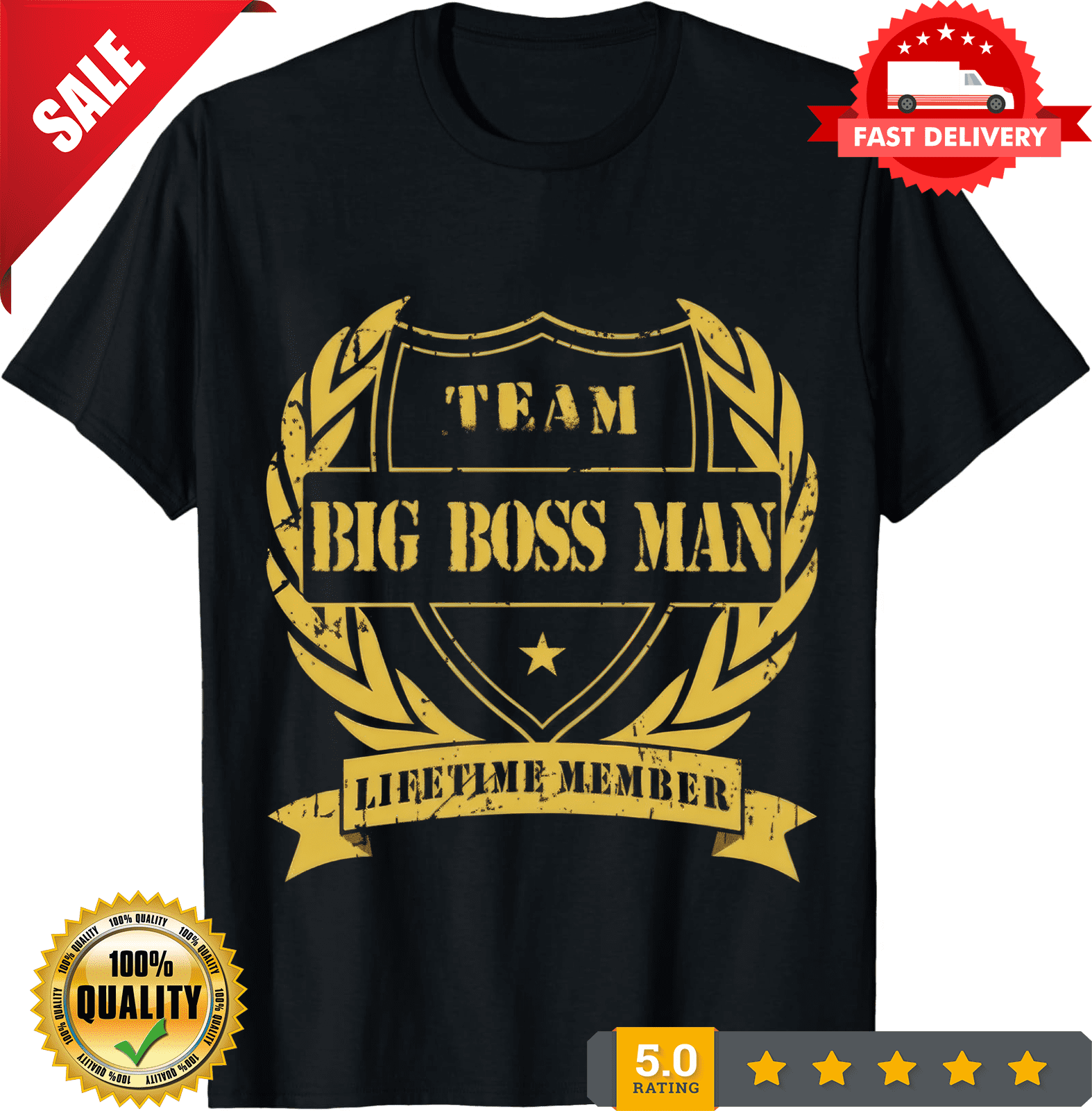Big Boss Man Team Lifetime Member Wrestling T Shirt, ULTRA LIMITED ...