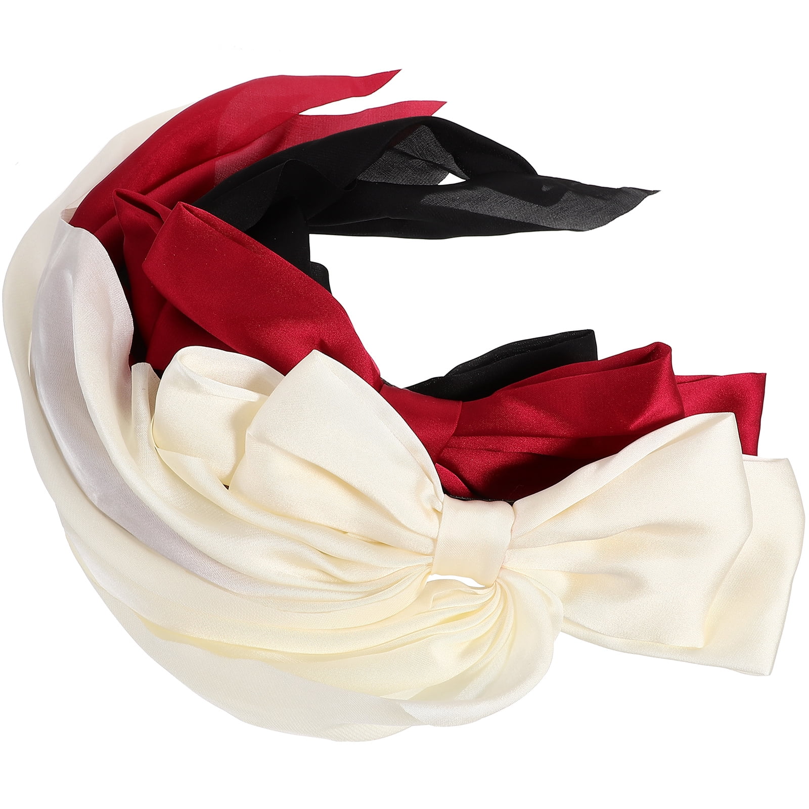 Yueyihe Big Bow Hair Clip Ponytail Black Barrettes White Clips Long ...