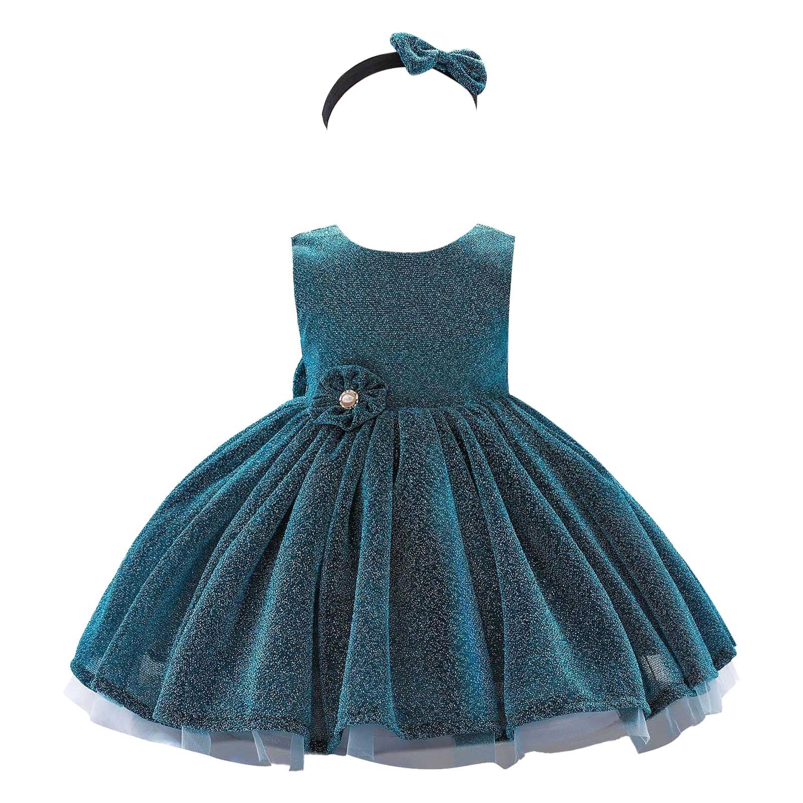 Big Bow Tulle Birthday Dress – First Celebration Gown for Baby Girls ...