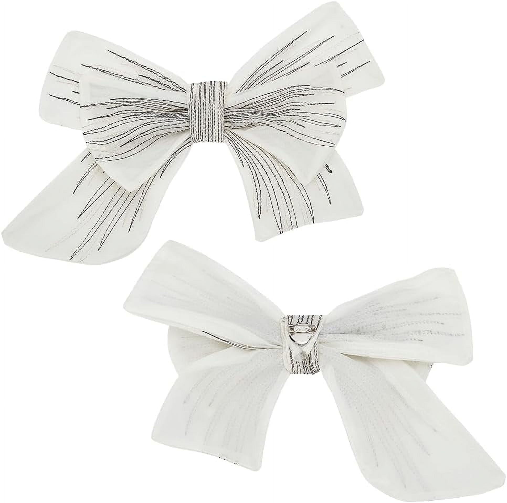 Big Bowknots Large Organza Bows Bows with Brooch Pins Decorative Bows ...