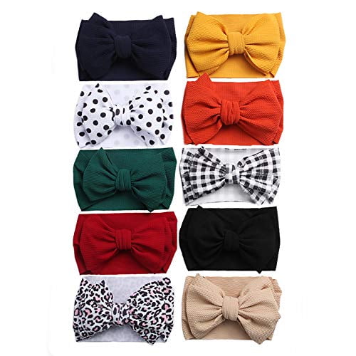 Big Bows Baby Girl Headbands with Bows Elastics Nylon Hairbands ...