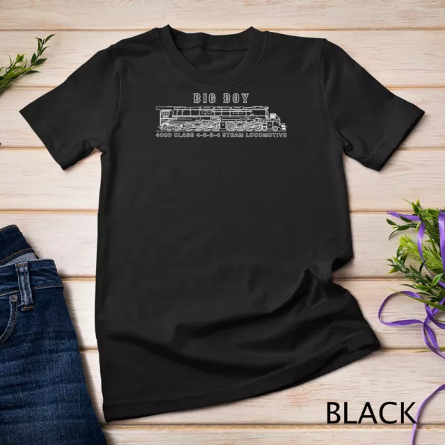 Big Boy 4000 Class Steam Locomotive Train Blueprint Gift T-Shirt Unisex ...