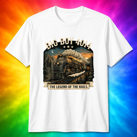 Big Boy 4014 Steam Locomotive Legend Rails T-Shirt, for men & women, S ...