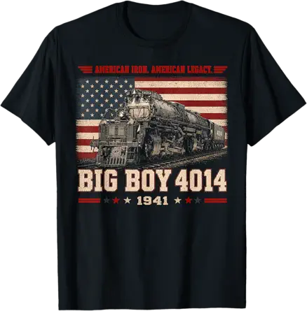 Big Boy 4014 Vintage Steam Locomotive Railroad Train Engine T-Shirt ...