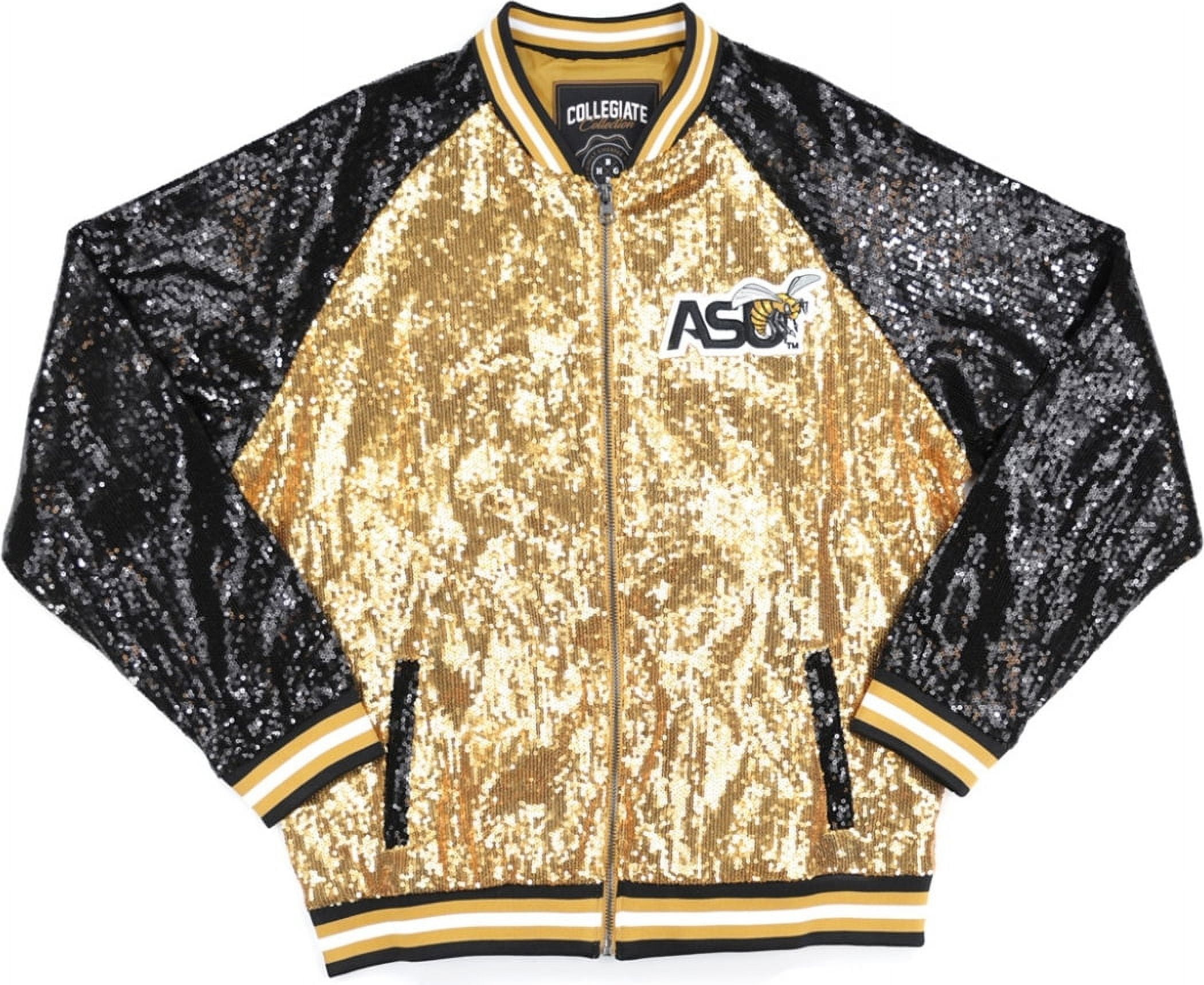 Big Boy Alabama State Hornets S4 Ladies Sequins Jacket [Old Gold - S ...