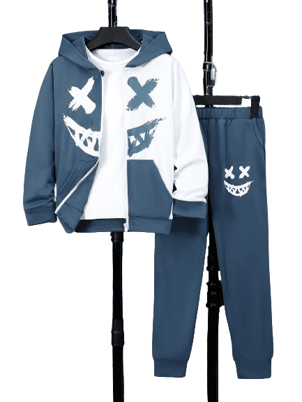 Big Boy Clothes Funny Joker Print Kid Boy Outfits Hoodie Color Contrast ...