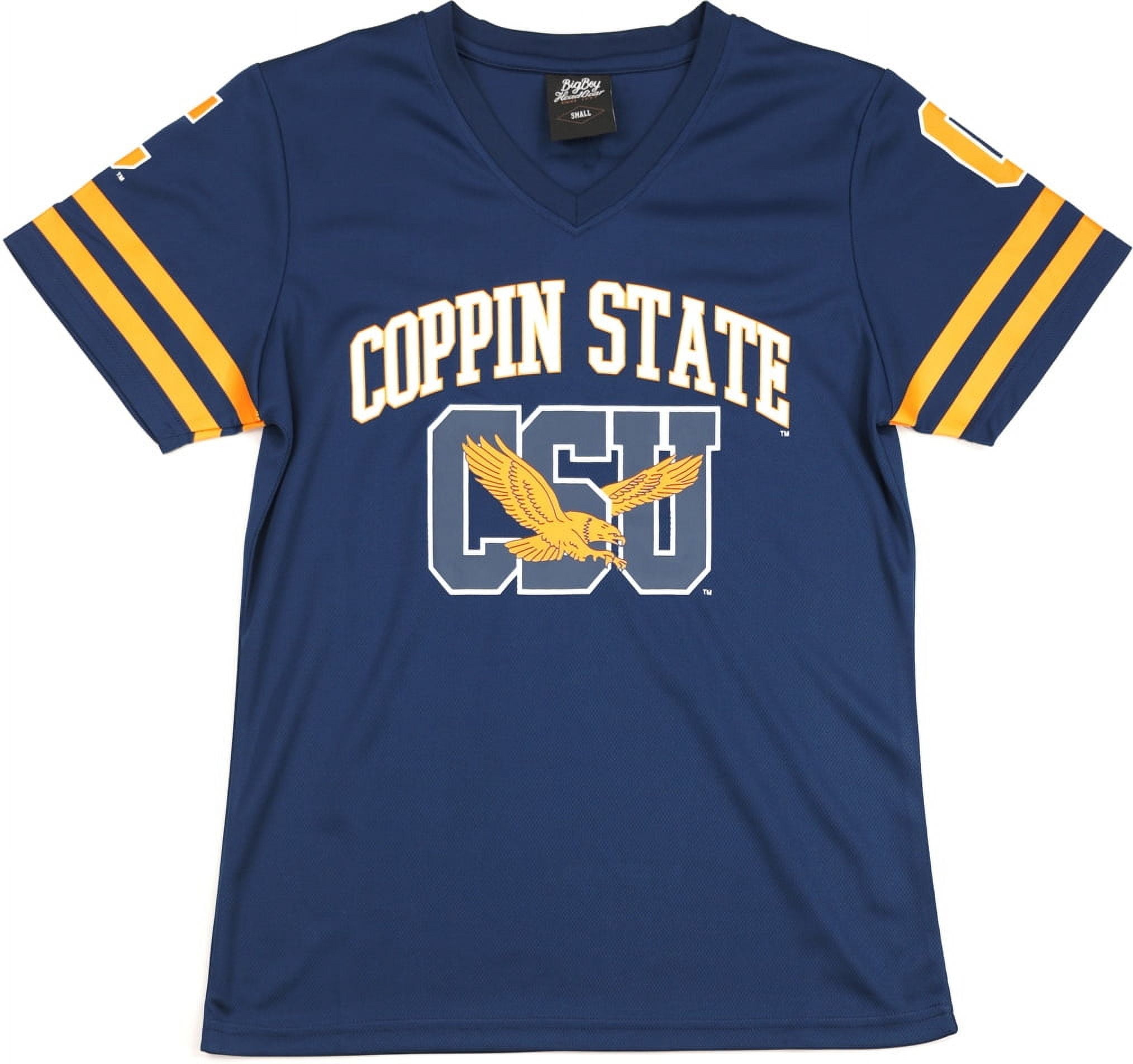 Big Boy Coppin State Eagles S1 Womens Football Jersey Tee [Navy Blue ...