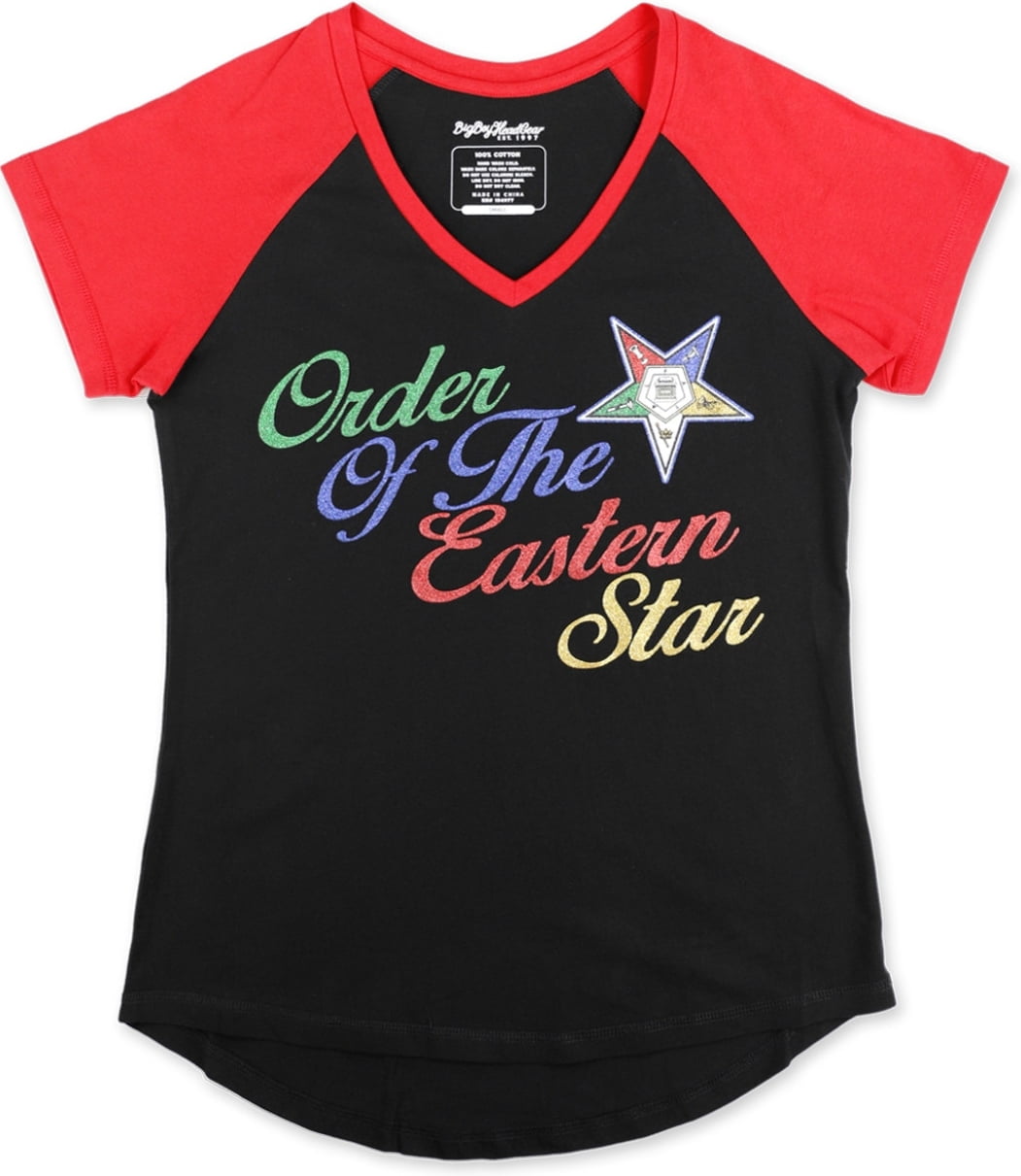 Big Boy Eastern Star Divine S2 V-Neck Ladies Tee [Black - 4XL ...