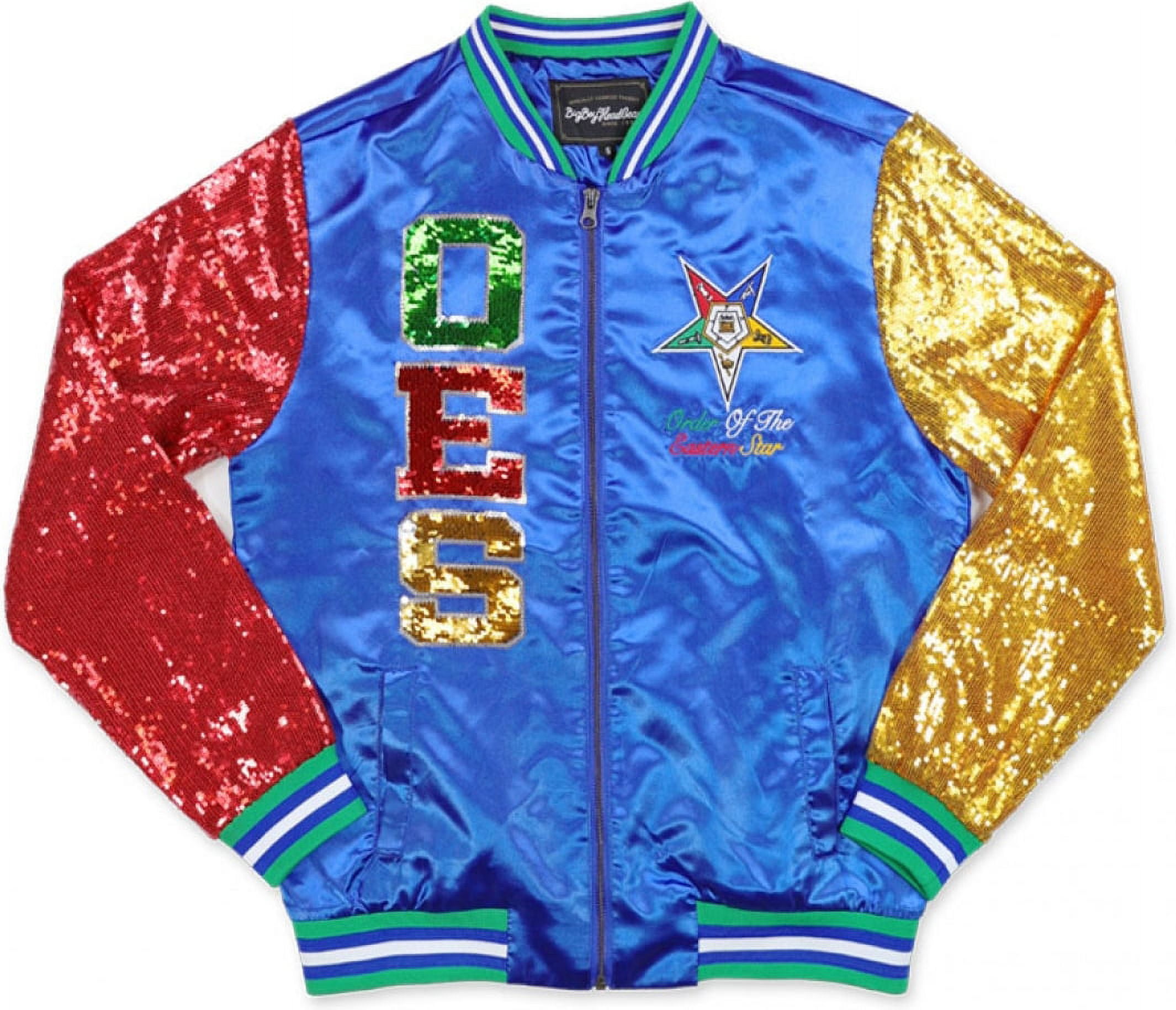 Big Boy Eastern Star Divine S3 Satin Ladies Sequins Jacket [Royal Blue ...