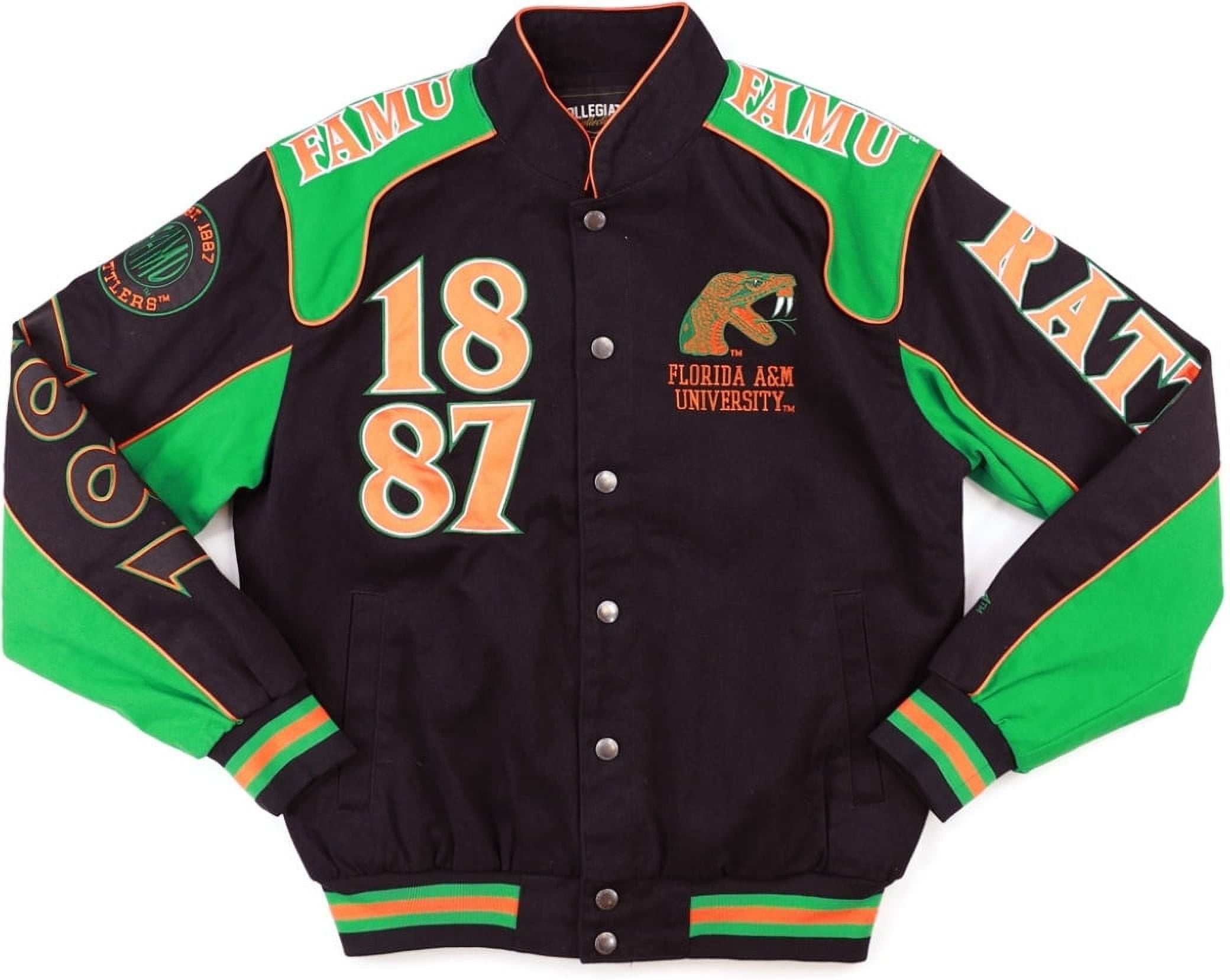 Big Boy Florida A&M Rattlers S17 Mens Racing Jacket [Black - 4XL ...