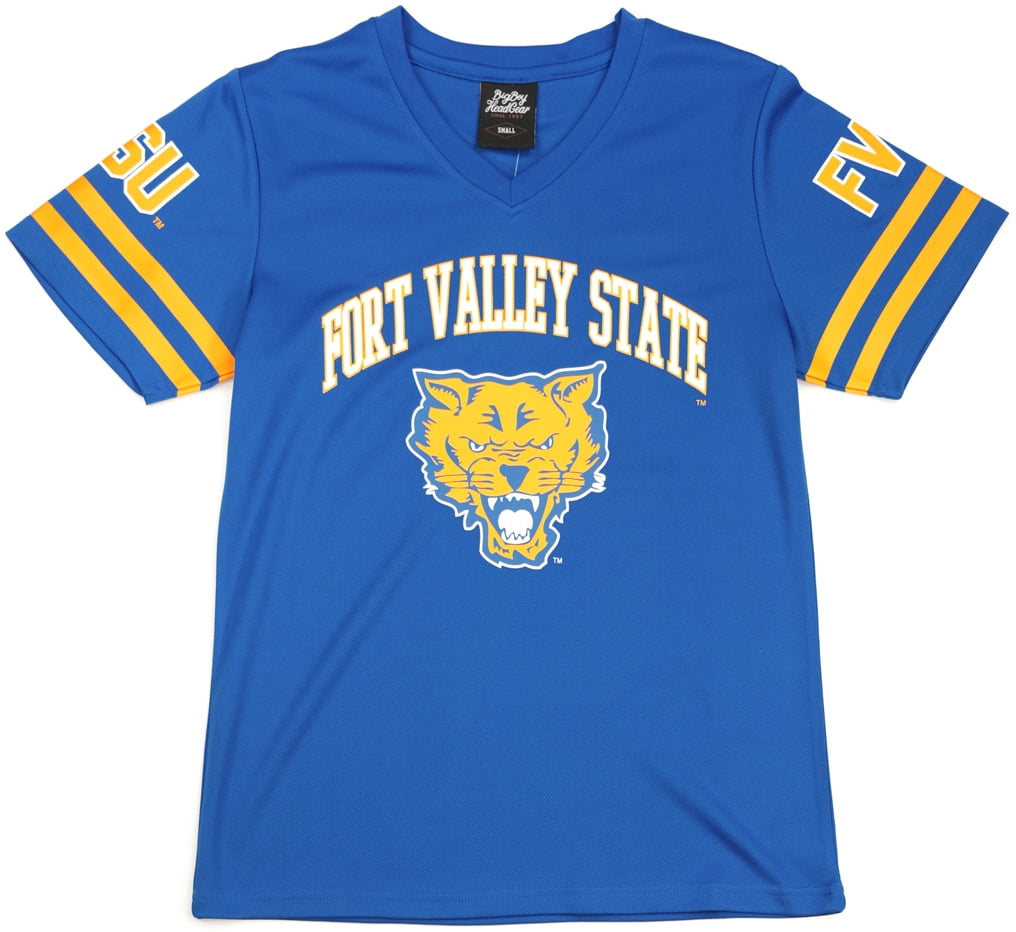 Big Boy Fort Valley State Wildcats S1 Womens Football Jersey Tee [Royal ...