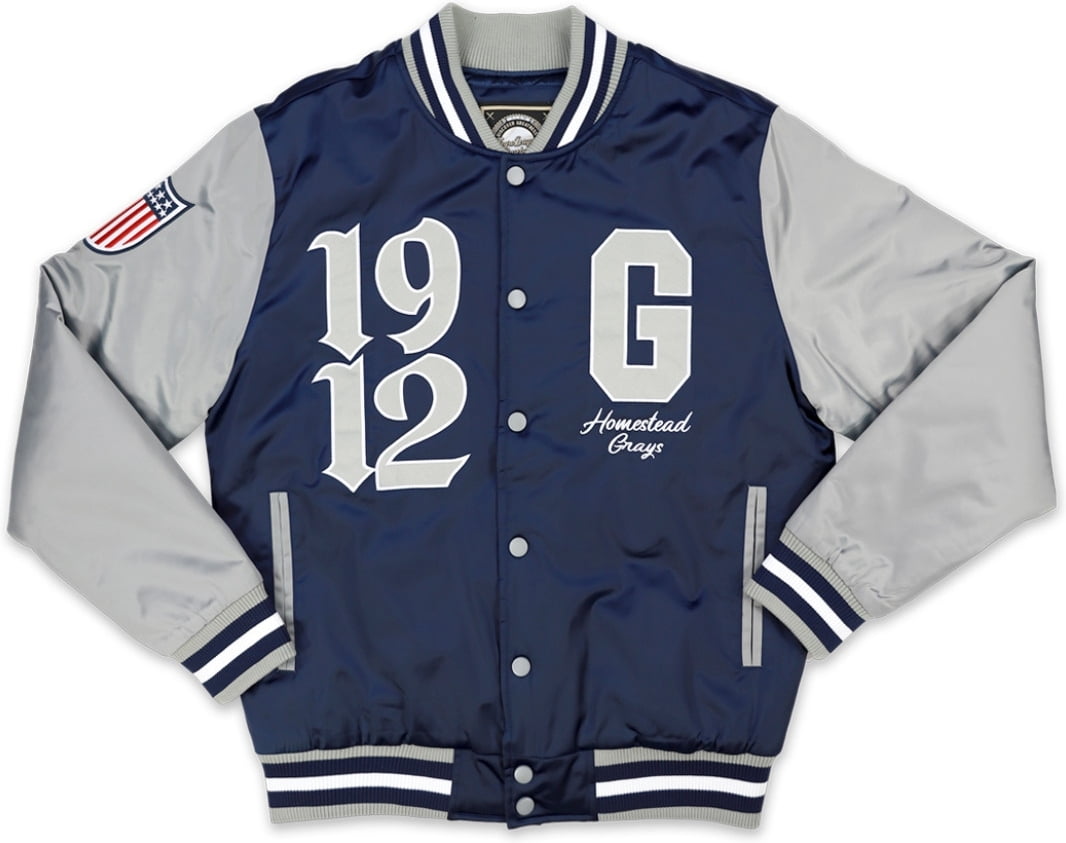 Big Boy Homestead Grays S1 Satin Mens Baseball Jacket [Navy Blue - M ...