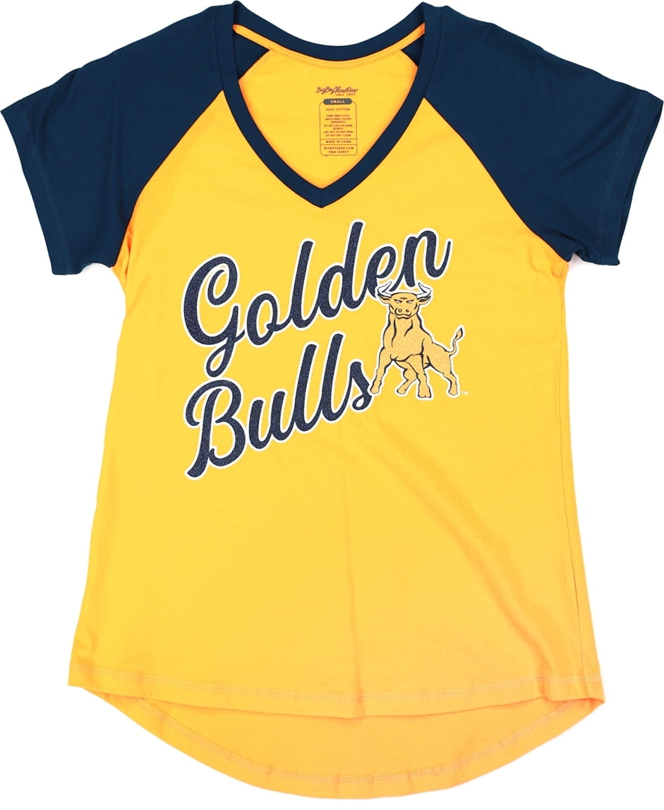 Big Boy JCS Golden Bulls S4 Womens V-Neck Tee [Gold - S] - Walmart.com